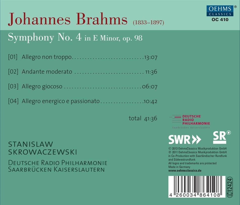 Johannes Brahms (1833-1897), Stanislaw Skrowaczewski & Deutsche Radio ...