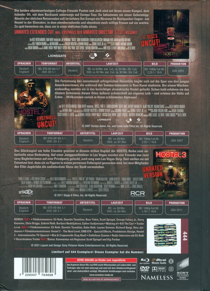 Hostel 1-3 - Complete Collection Limited Collector's Edition, Mediabook ...